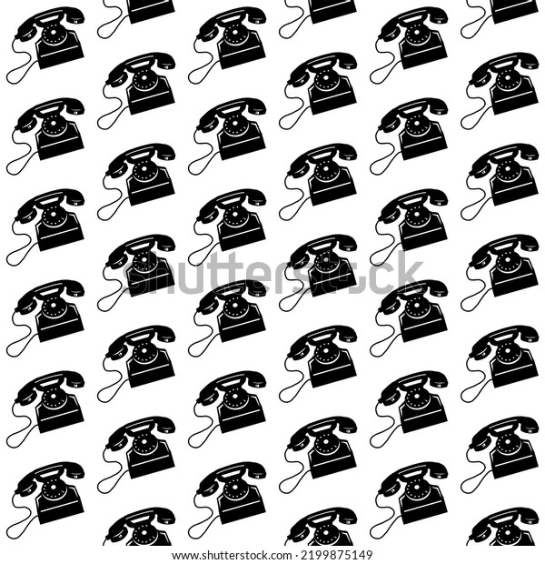 Bakelite Telephone Seamless Repeating Pattern Stock Illustration ...