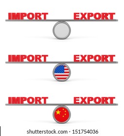 Balance Between Export Import Set Abstract Stock Illustration 151754036 ...