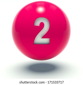 Ball Number 2 3d Render Illustration Stock Illustration 171533717 ...