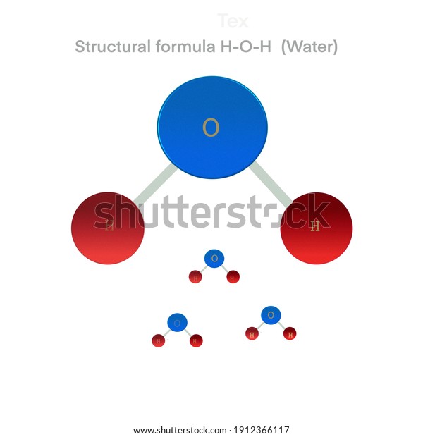 Ball Stick Structural Formula Hoh Illustration Stock Illustration ...