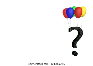 Ballons Question Mark Concept 3d Illustration Stock Illustration ...