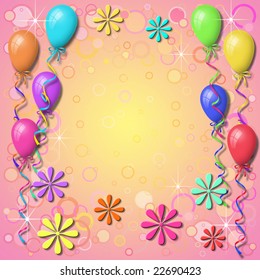 Balloon Background Border Circles Stock Illustration 22690423 ...