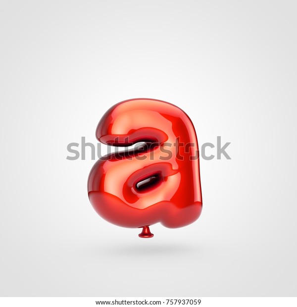 Balloon Letter Lowercase 3d Render Glossy Stock Illustration 757937059 ...