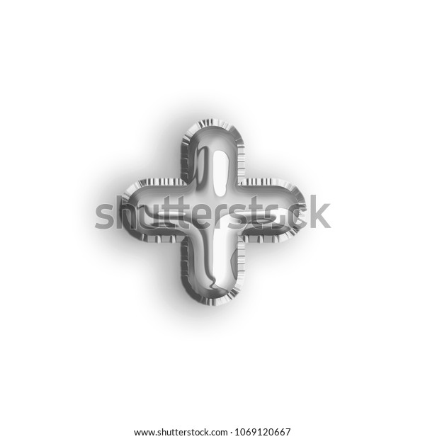 Balloon Plus Sign Realistic 3d Isolated Stock Illustration 1069120667 ...