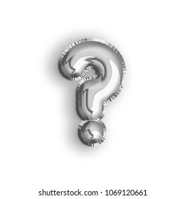 Balloon Question Mark Realistic 3d Isolated Stock Illustration 1069120661