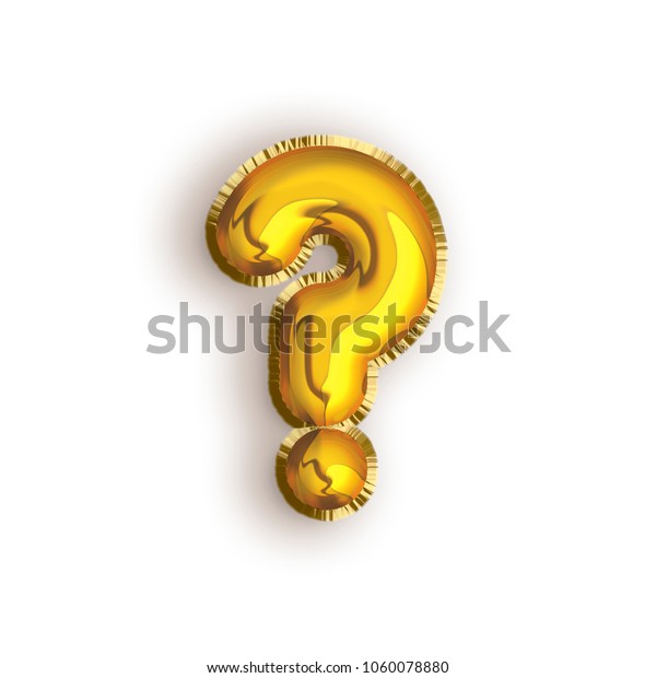 Balloon Question Mark Realistic 3d Isolated Stock Illustration 1060078880