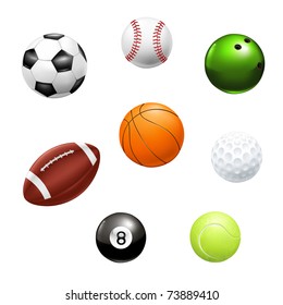 Set Icons Sport Balls Vector Illustration Stock Vector (Royalty Free ...
