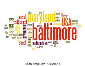 Baltimore Word Cloud Stock Illustration 180560714 | Shutterstock