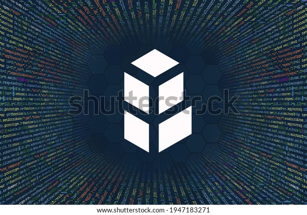 Bancor Bnt Cryptocurrency Symbol Tunnel Computer Stock Illustration 1947183271
