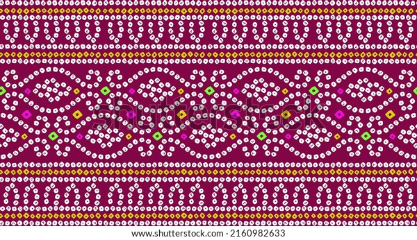 Bandhani Border Design Pattern Images Stock Illustration 2160982633 ...