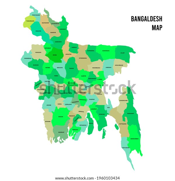 Bangladesh Map District Wise Bangladesh Map Stock Illustration ...
