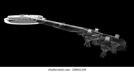 Banjo Model 5 String Body Structure Stock Illustration 238451149 ...