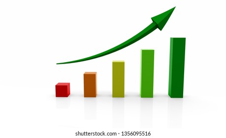 Bar Chart Bar Graph 3 Dimensions Stock Illustration 1356095516 ...