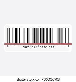 Bar Code Isolated Raster Illustration Barcode Stock Illustration ...
