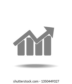 Bar Graph Chart Diagram Single Icon Stock Illustration 1350449327 ...