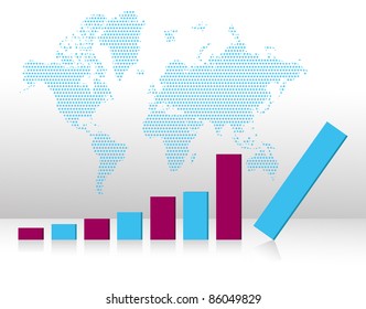 Bar Graph Chart Falling Illustration Stock Illustration 86049829 ...