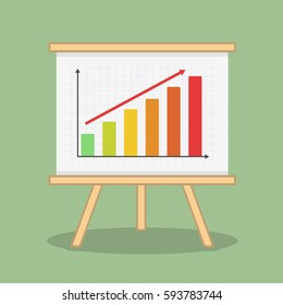 Bar Graph Flat Design Vector Eps10 Stock Vector (Royalty Free) 237704338
