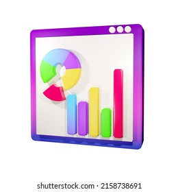 Bar Graph Pie Chart Display 3d Stock Illustration 2158738691 | Shutterstock