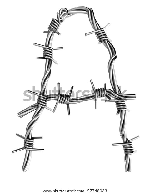 Barbed Wire Alphabet Stock Illustration 57748033 | Shutterstock