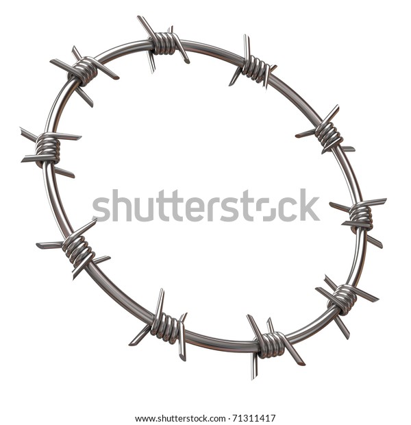 Barbed Wire Circle Stock Illustration 71311417