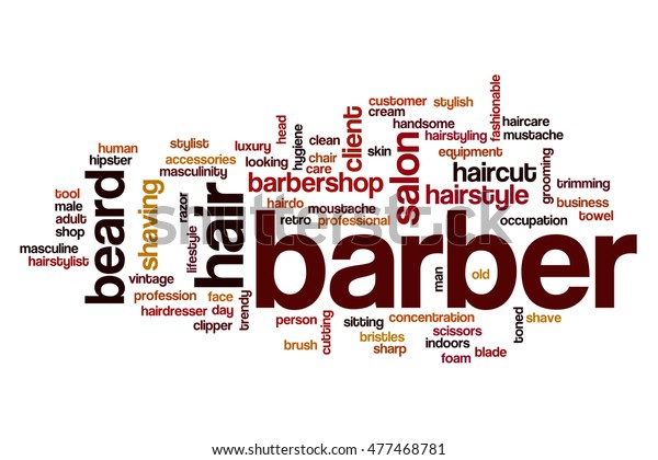 Barber Word Cloud Concept Stock Illustration 477468781 | Shutterstock