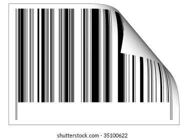 Barcode Bending Edge Stock Illustration 35100622 | Shutterstock