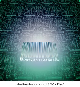 Barcode Electronic Board 3d Rendering Stock Illustration 1776171167 ...