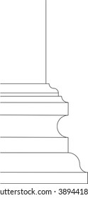 Baroque Column Base Scheme Isolated Vector Stock Vector (Royalty Free ...
