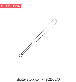 Baseball Bat Black Outline Simple Pictogram Stock Illustration ...
