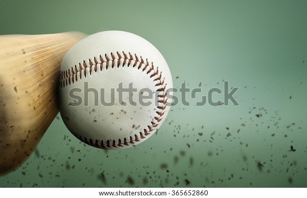 Baseball Hit Stock Illustration 365652860