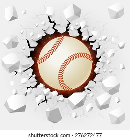 Cracked Wall Baseball Stock Vector (Royalty Free) 29804344 | Shutterstock