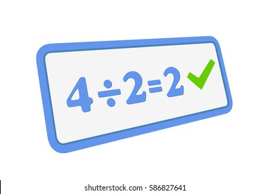 Basic Division Equation Check Mark Stock Illustration 586827641 ...