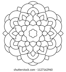 Mandalas fáciles, simple y sencilla página: ilustración de stock ...
