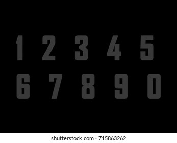 Basic Numbers Shadow Transparent Background Made 스톡 일러스트 715863262 ...