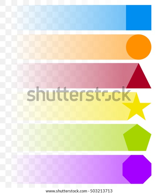 Basic Shapes Different Color Fading Transparent Stock Illustration ...