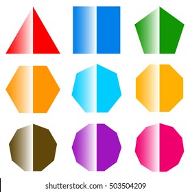 Basic Shapes Shine Set 9 Shape Stock Illustration 503504209 | Shutterstock