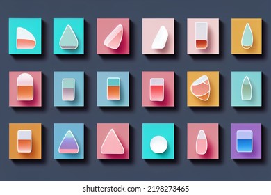Basic Sheer Flat Icons Background Image Stock Illustration 2198273465 | Shutterstock