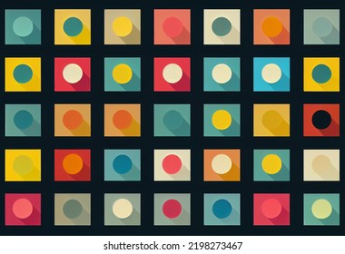 Basic Sheer Flat Icons Background Image Stock Illustration 2198273467 ...