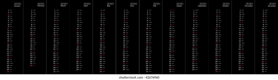 Basic Wall Calendar 2010 Diverse Manipulation Stock Illustration ...