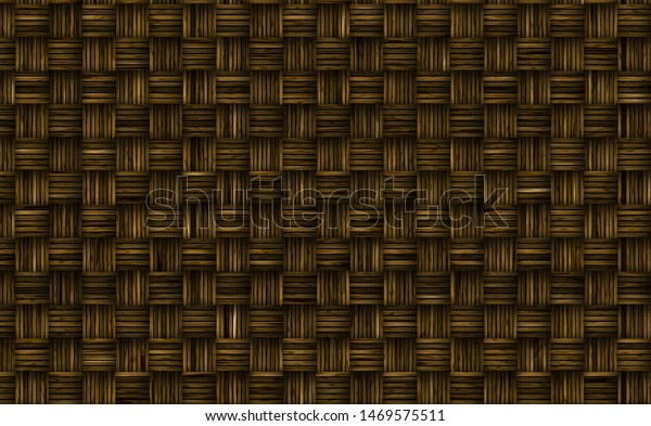Basket Rattan Weaved Checkerwork Texture Stock Illustration 1469575511 ...