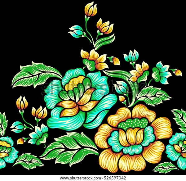 Batik Design Flower Stock Illustration 526597042 | Shutterstock