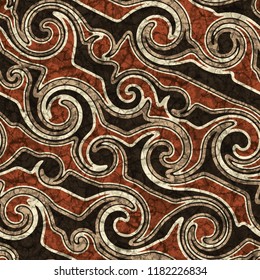 Batik Seamless Texture Ethnic Pattern Fabric Stock Illustration ...