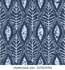 Batik Seamless Texture Leaves Pattern Fabric Stock Illustration ...