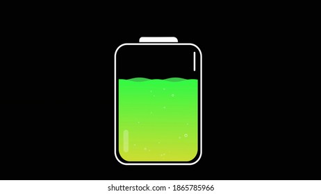 Battery Charging Indicator Progress Bar 4k Stock Illustration ...