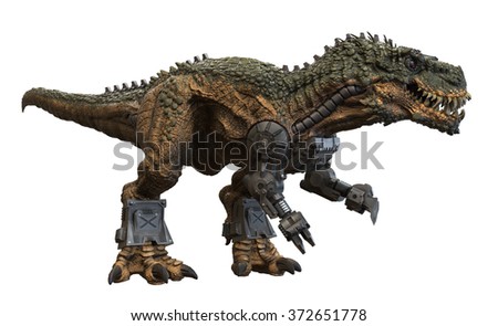 Battle Rex 3 D Render On Isolated Ilustración de stock372651778 ...