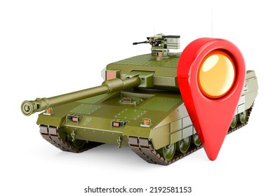 Battle Tank Map Pointer 3d Rendering Stock Illustration 2192581153 ...