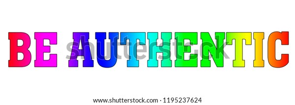 Be Authentic Rainbow Logo Stock Illustration 1195237624 | Shutterstock