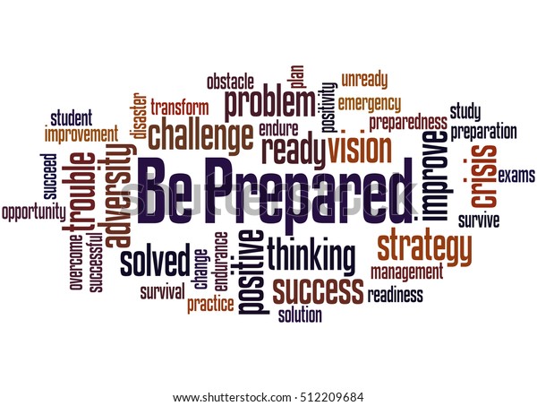 Be Prepared Word Cloud Concept On Stock Illustration 512209684