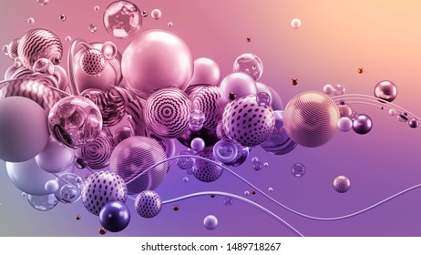 Beautiful Abstract Background Volume Elements Balls: стоковая ...
