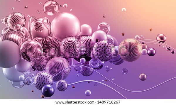 Beautiful Abstract Background Volume Elements Balls Stock Illustration ...
